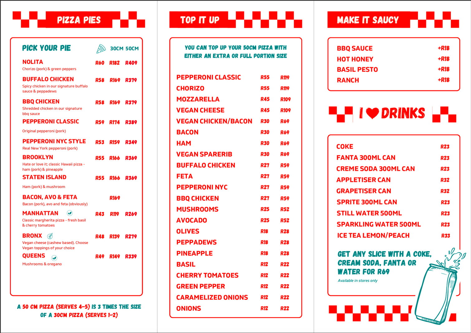 Menu – NY Slice Pizza