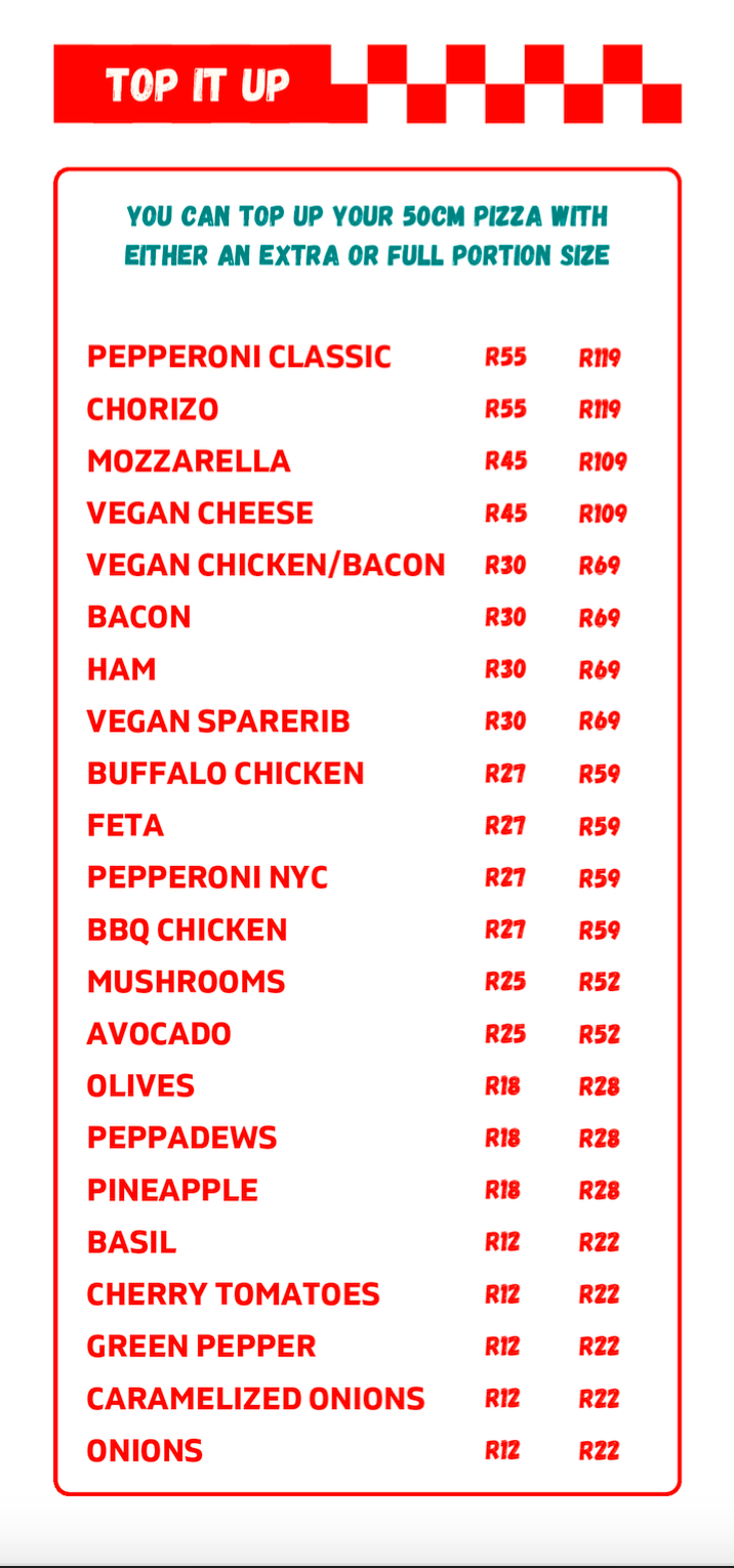 Menu – NY Slice Pizza